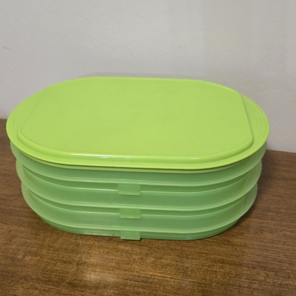 Kitchen | Tupperware Green Stackable Deli Meatcheese Containers | Poshmark